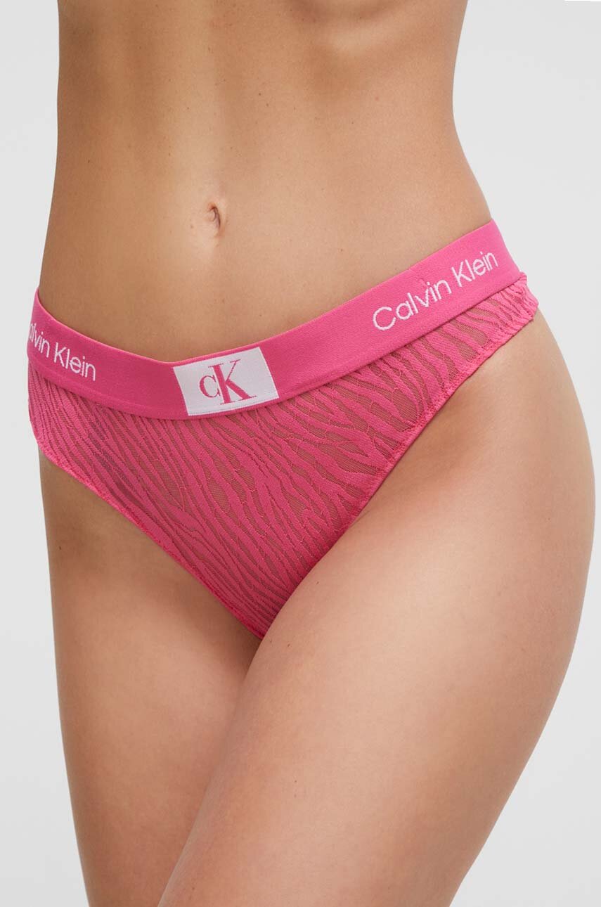 Tangice Calvin Klein Underwear roza barva kupite na ANSWEAR.si