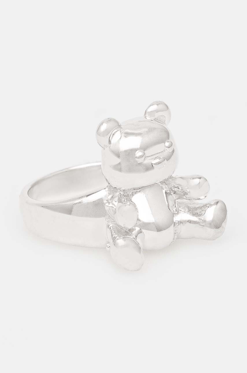 AMBUSH pier cionek Inflated Teddy Bear Ring BWOC004F24SIL0017200 w PRM
