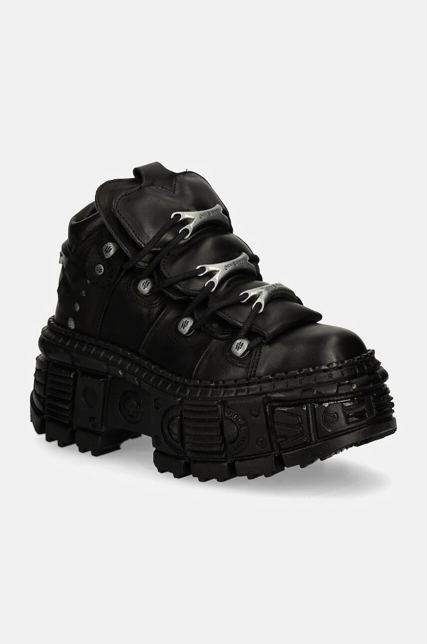 New Rock leather sneakers CRUST NEGRO + TANK CASCO NEGRO New Rock leather sneakers CRUST NEGRO + TANK CASCO NEGRO