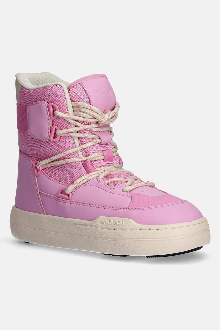 Moon Boot snow boots MB ICON LOW NYLON pink color 80D1409340 Moon Boot snow boots MB ICON LOW NYLON pink color 80D1409340