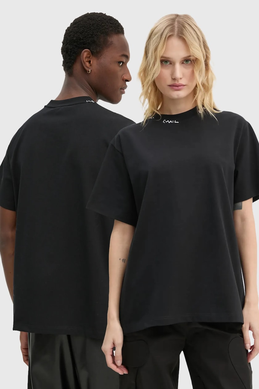 VETEMENTS cotton t-shirt Double Anarchy black color with a VETEMENTS cotton t-shirt Double Anarchy black color with a