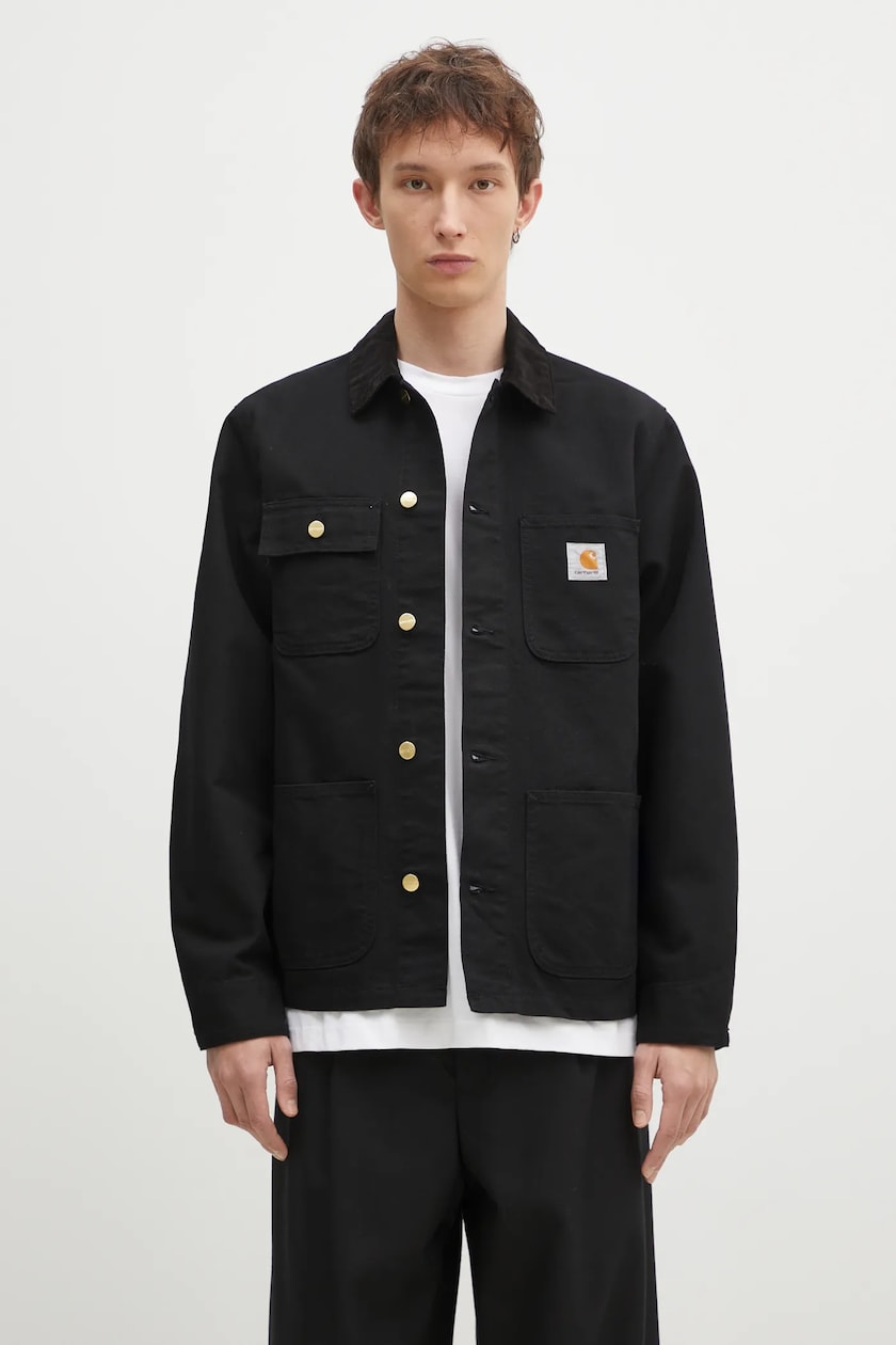 Carhartt WIP jacket Newhaven Jacket men's black color Carhartt WIP jacket Newhaven Jacket men's black color