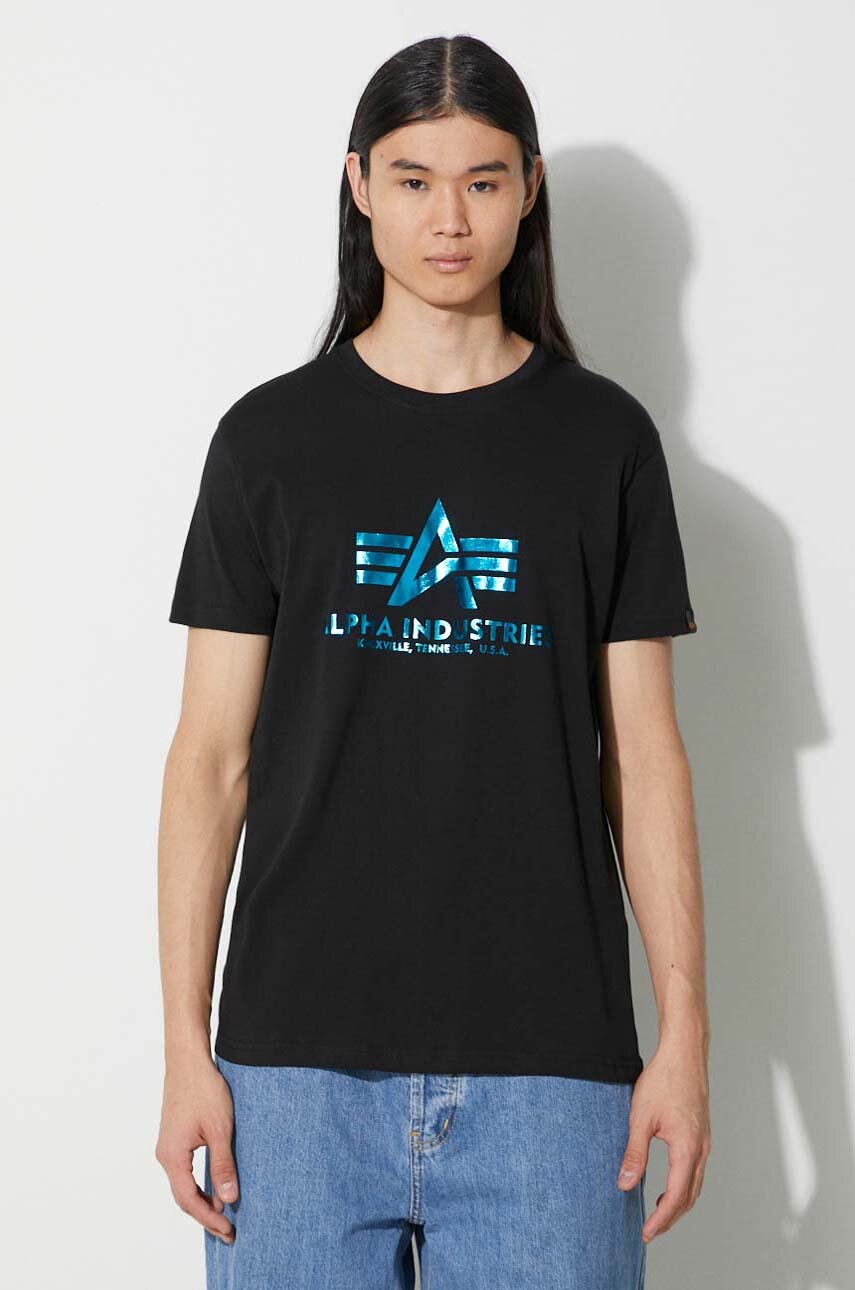 Alpha Industries cotton t shirt black color at PRM US
