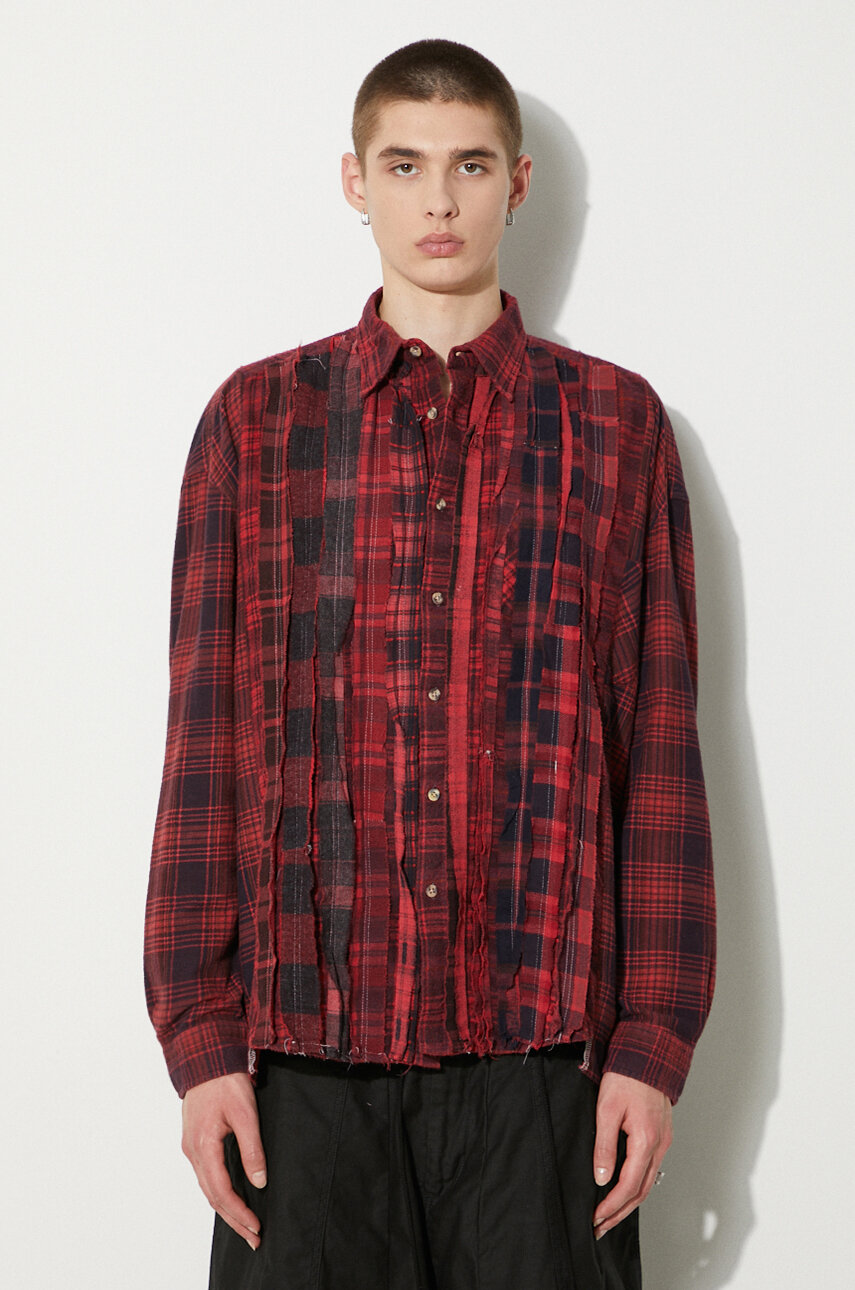 Needles cotton shirt Flannel Shirt -> Ribbon Wide Shirt Needles cotton shirt Flannel Shirt -> Ribbon Wide Shirt