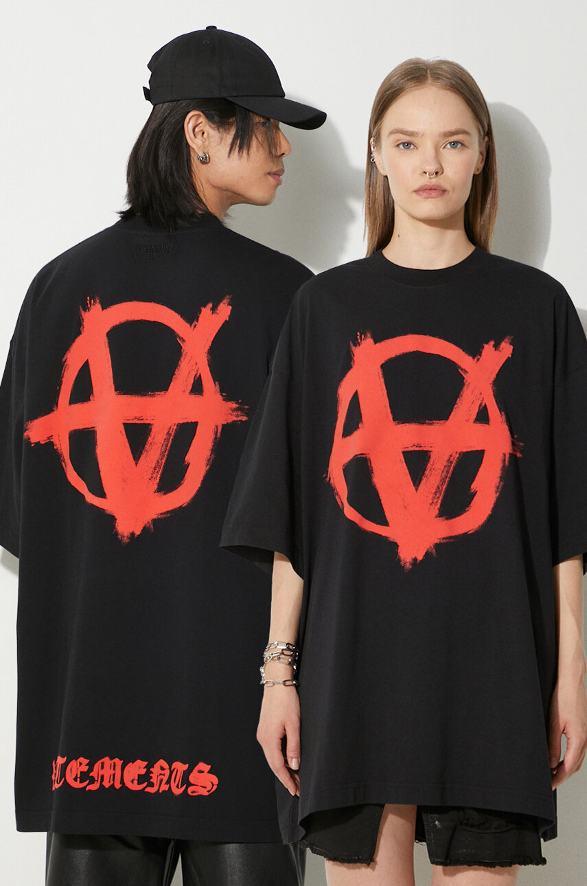 VETEMENTS cotton t-shirt Double Anarchy PRM EU VETEMENTS cotton t-shirt Double Anarchy PRM EU