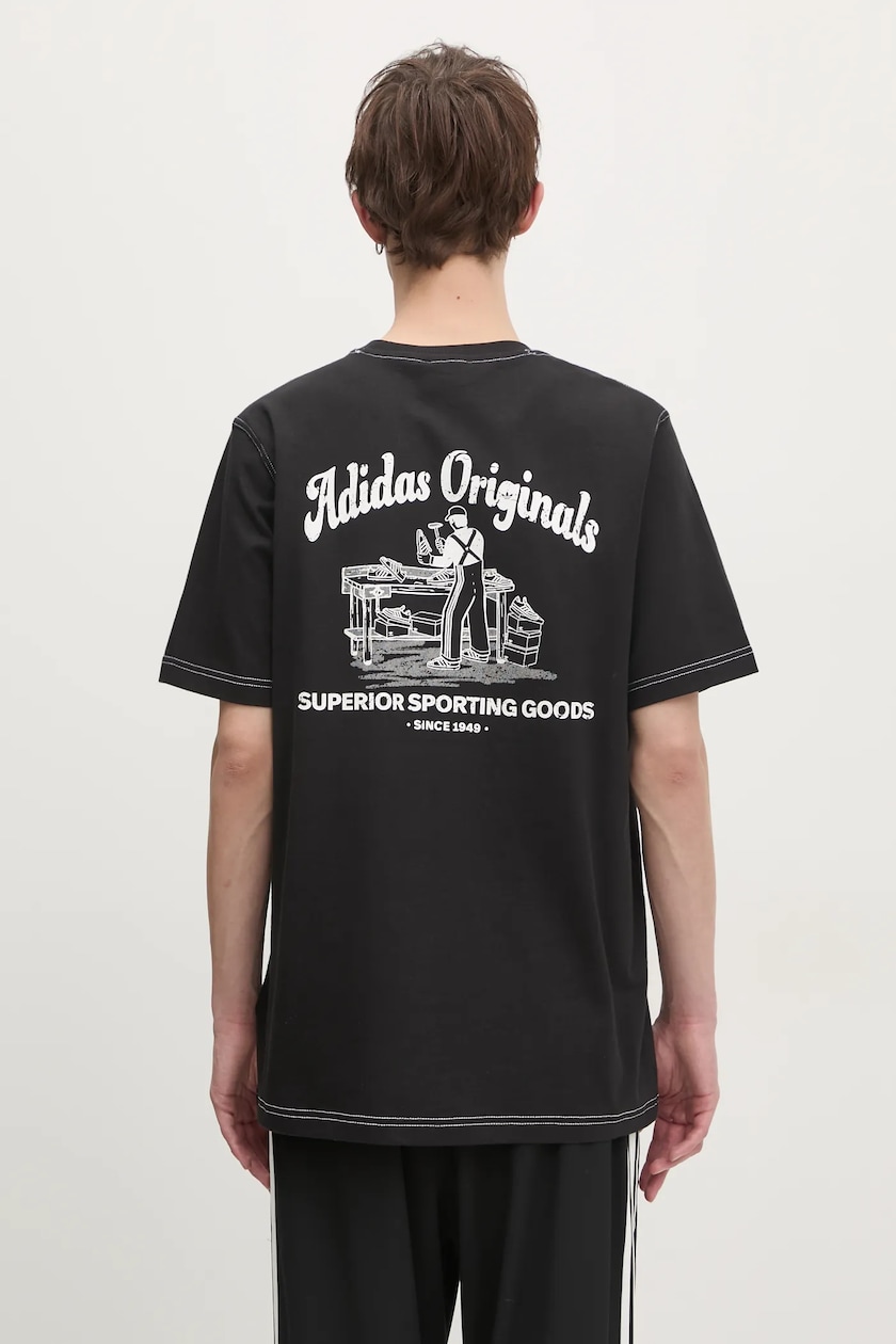 adidas Originals cotton t-shirt men's black color with a adidas Originals cotton t-shirt men's black color with a